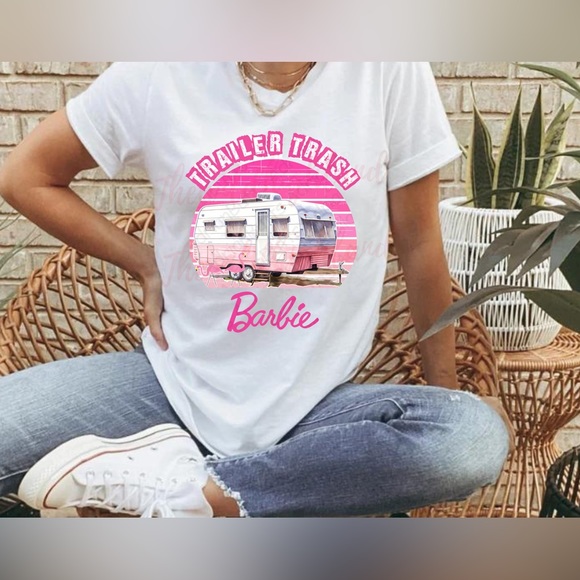 Hand Crafted | Tops | Trailer Trash Barbie Tshirt | Poshmark
